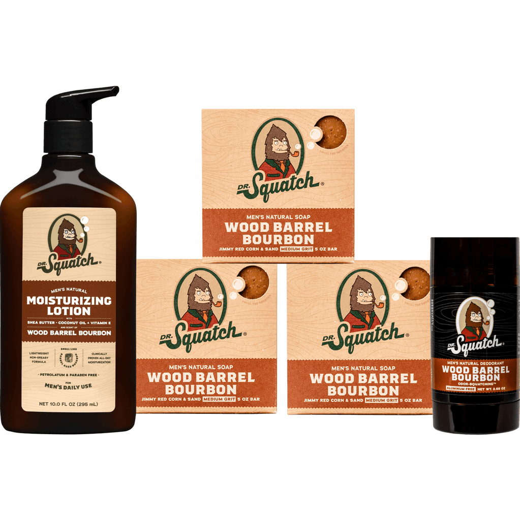 Body Bundle: Wood Barrel Bourbon - Dr. Squatch